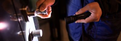 Security flashlights for checks & emergency situations